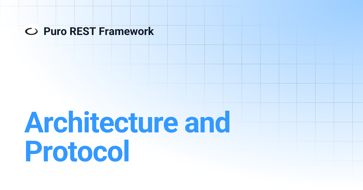 Architecture and Protocol | Puro REST Framework